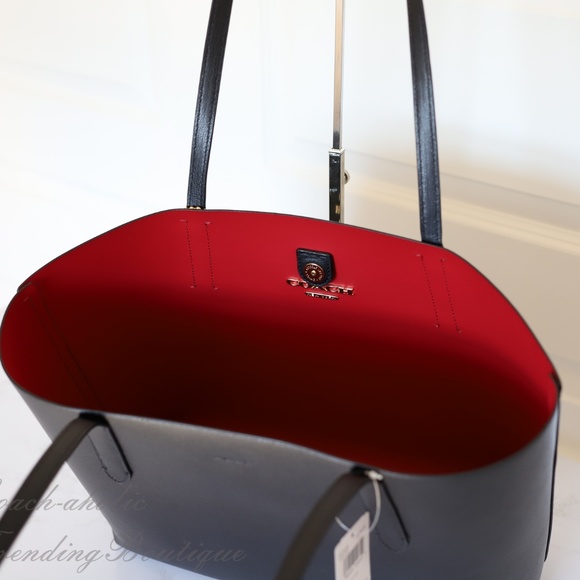 Coach | Bags | Nwt Coach F3535 Avenue Tote In Blackred | Poshmark